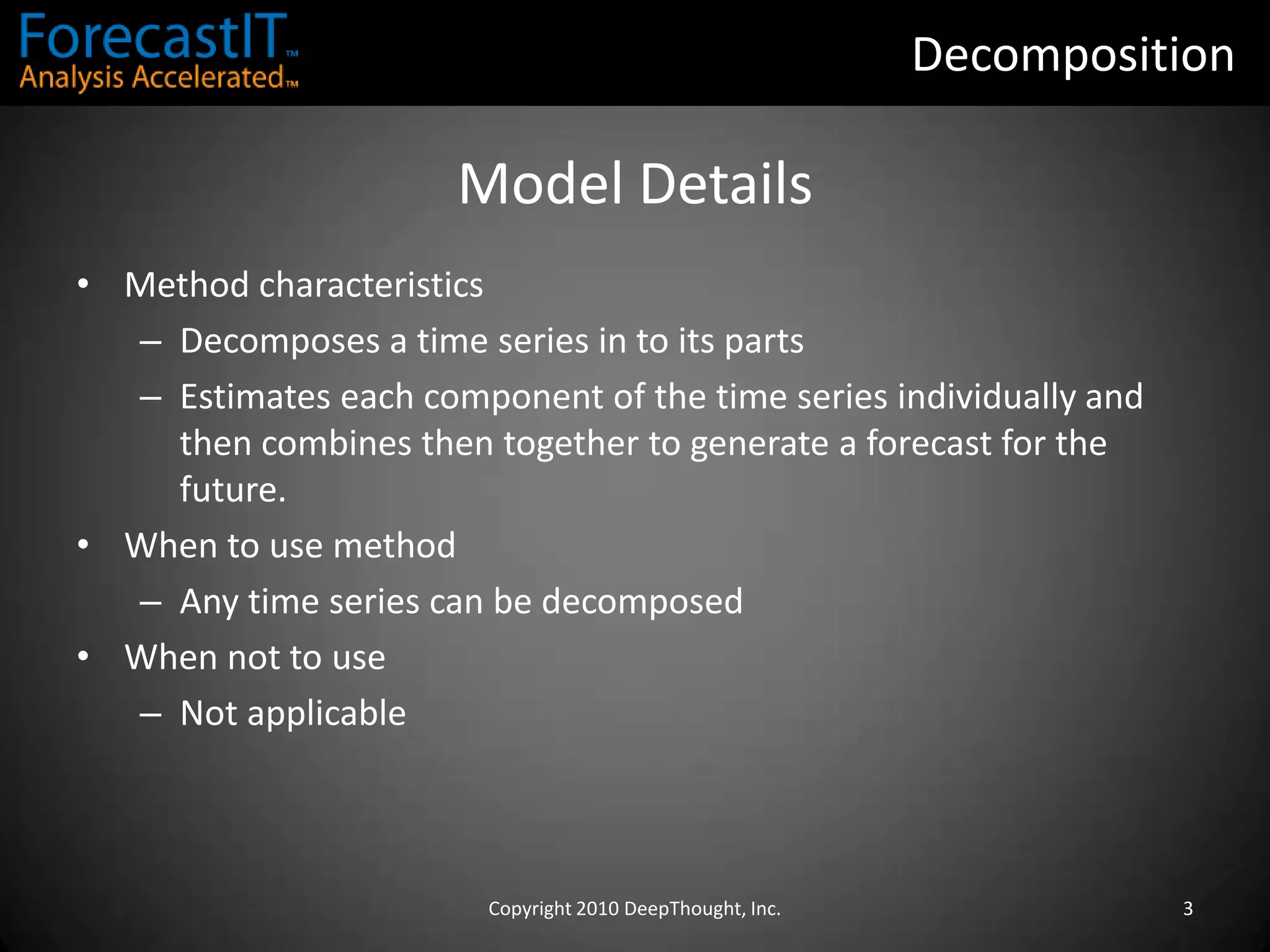 ForecastIT 7. Decomposition | PPTX