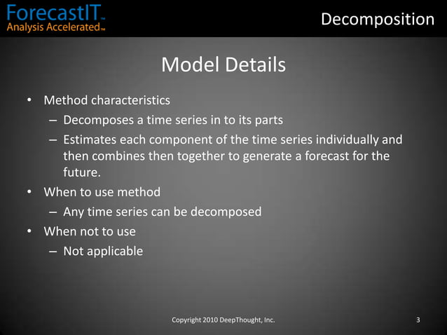 ForecastIT 7. Decomposition | PPTX