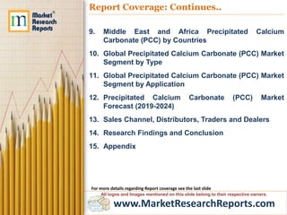 Forecast of Global Precipitated Calcium Carbonate (PCC) Market 2024 | PPTX