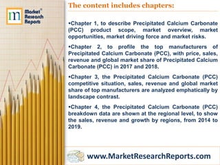 Forecast of Global Precipitated Calcium Carbonate (PCC) Market 2024 | PPTX