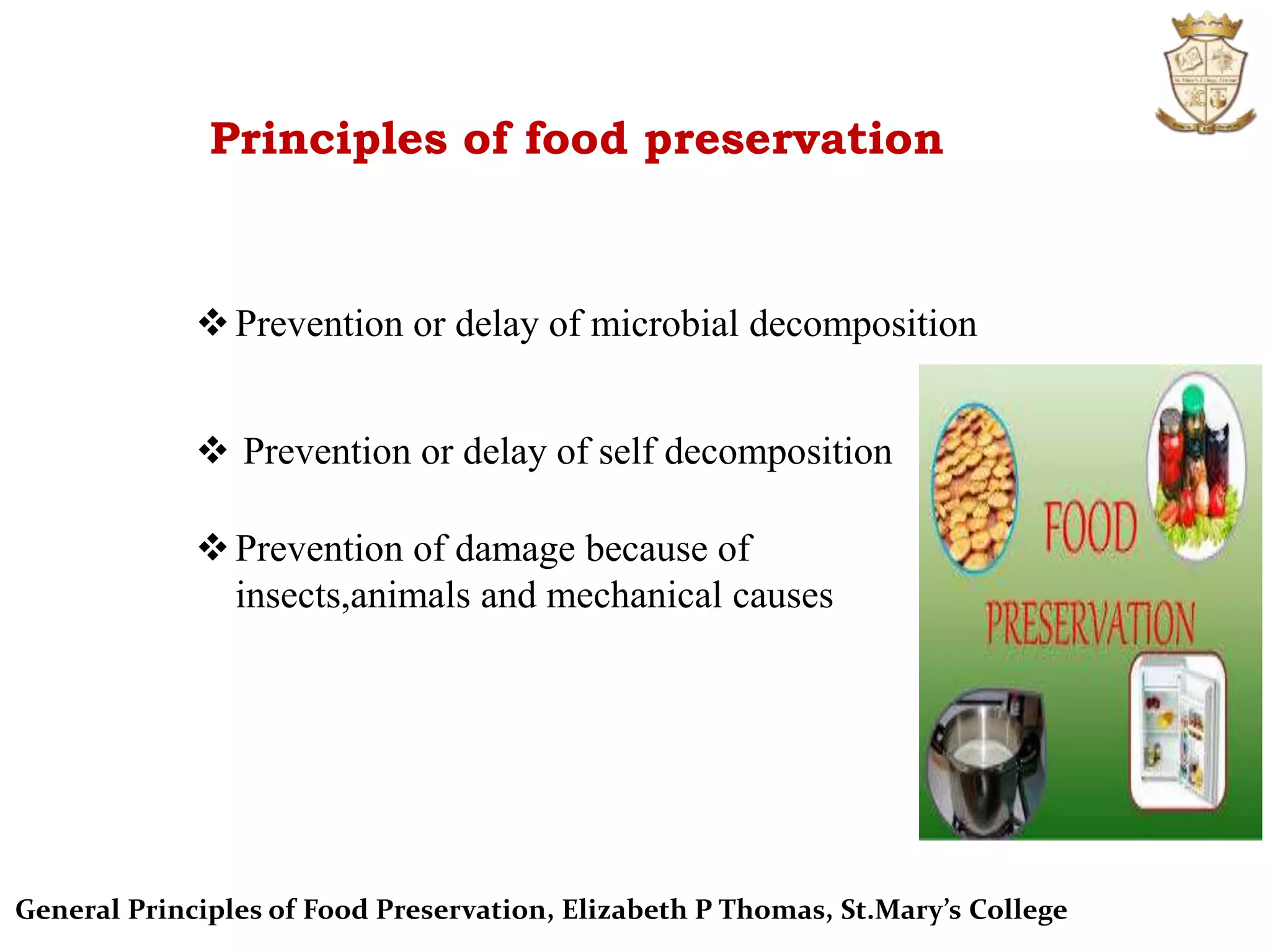 Microbiology:General Principles of Food Preservation | PPTX