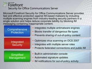Microsoft Forefront - Security for Office Communications Server Product ...