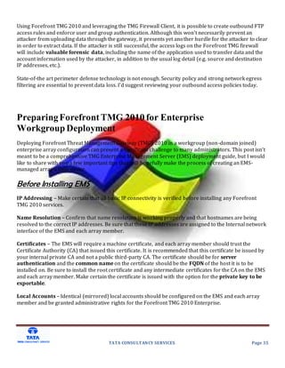 Forefront tmg 2010 Network Inspection System & Custom Protocols | PDF