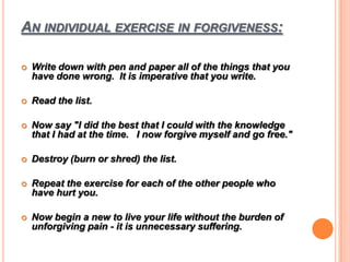 Foregiveness leads to anger management | PPT