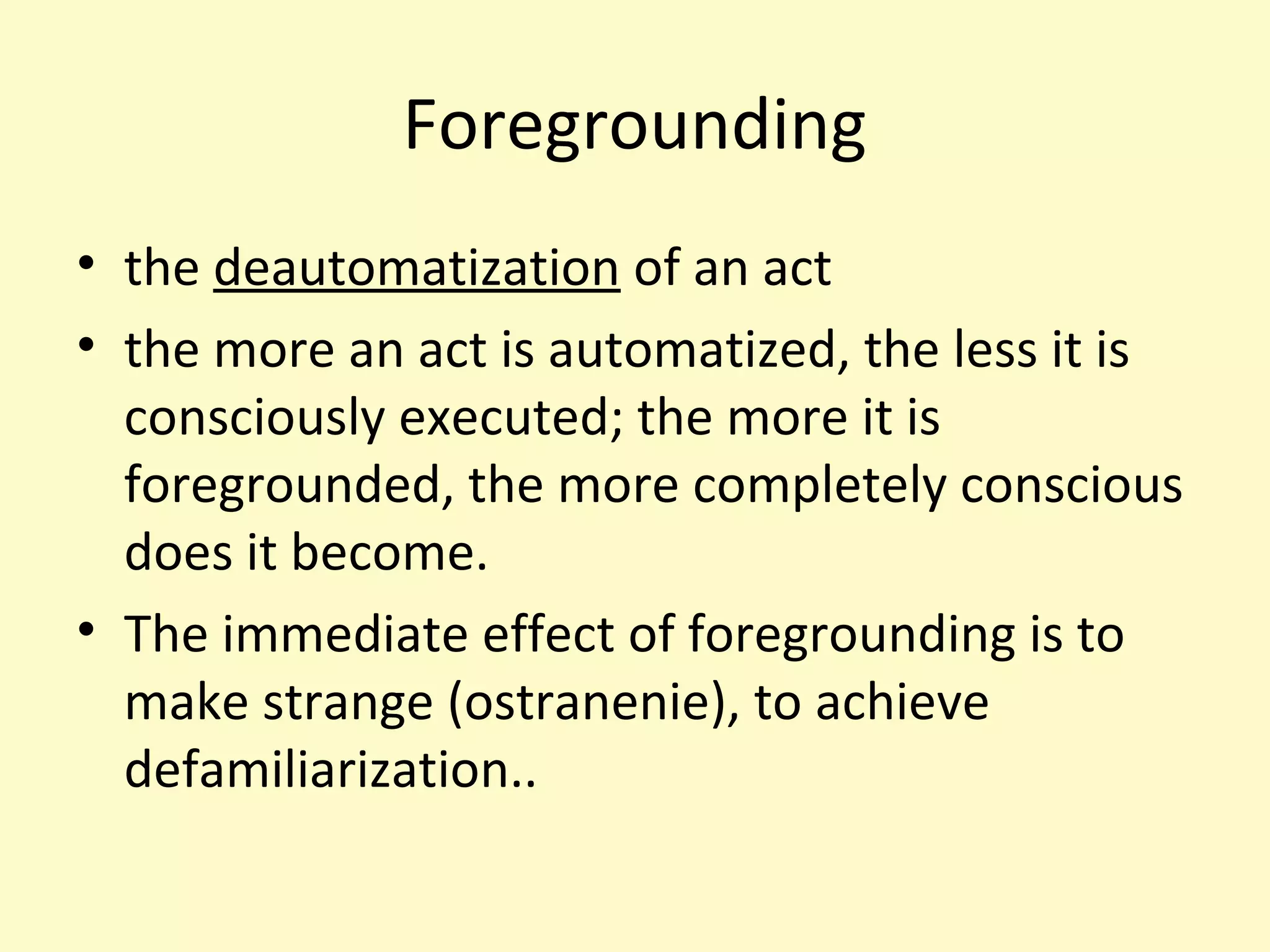 Foregrounding | PPT