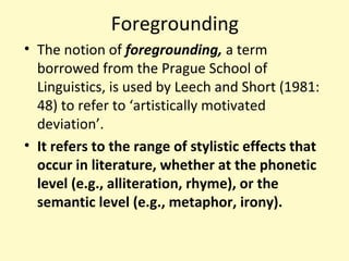 Foregrounding | PPT