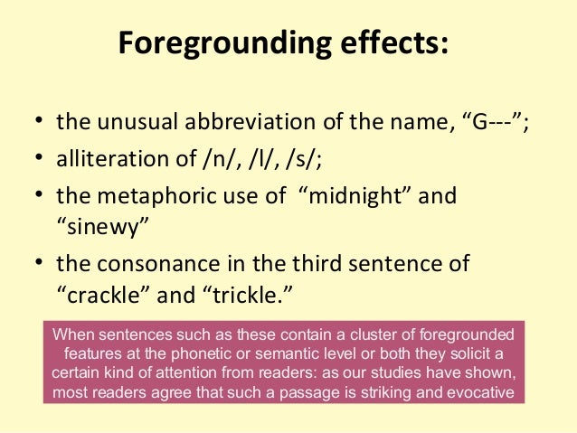 Foregrounding