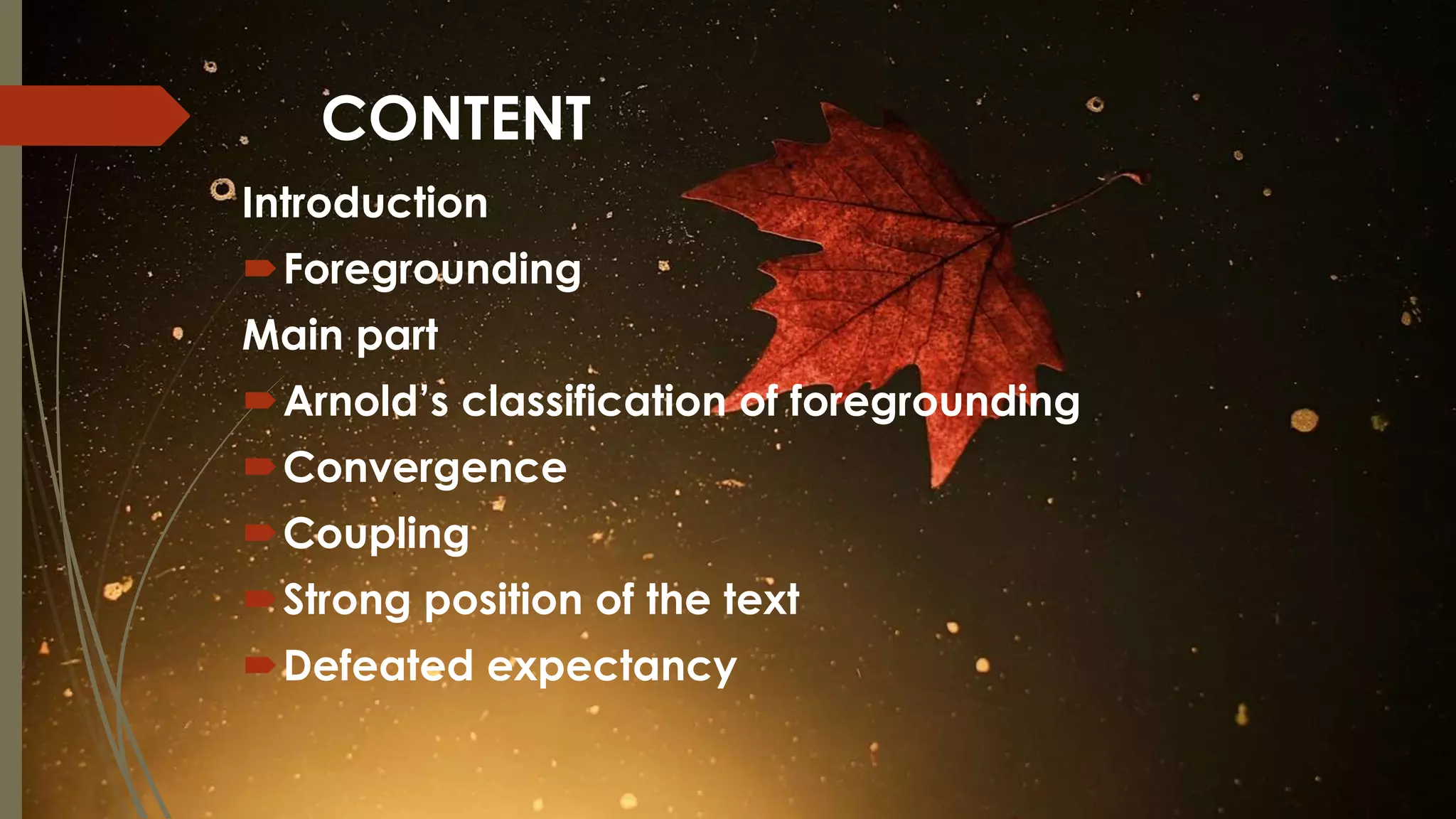 Foregrounding | PPT