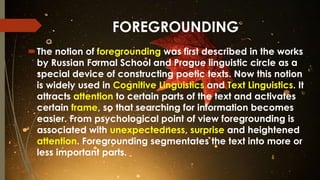 Foregrounding | PPTX
