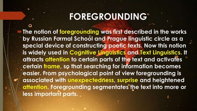 Foregrounding | PPT