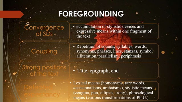 Foregrounding | PPT