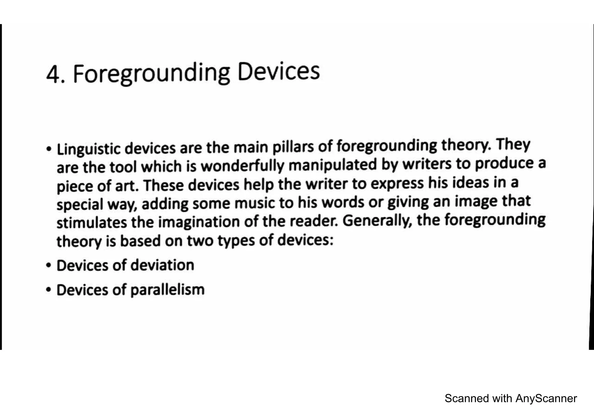 foregrounding and it's types | PDF