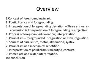 Foregrounding & Interpretation.ppt stylistics x | PPTX