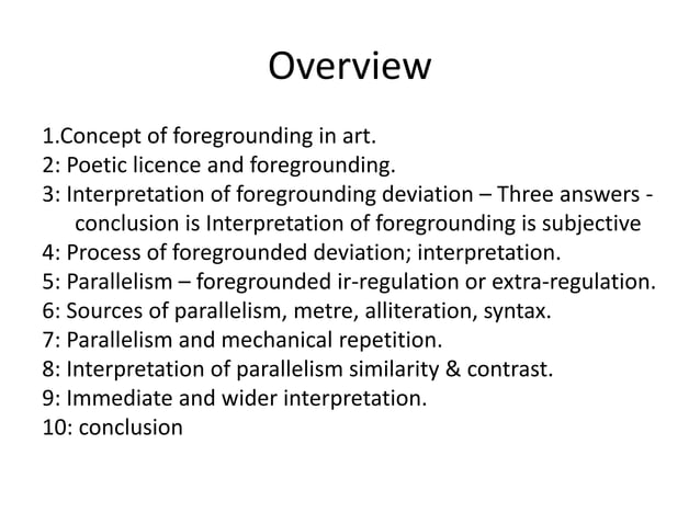 Foregrounding & Interpretation.ppt stylistics x | PPT