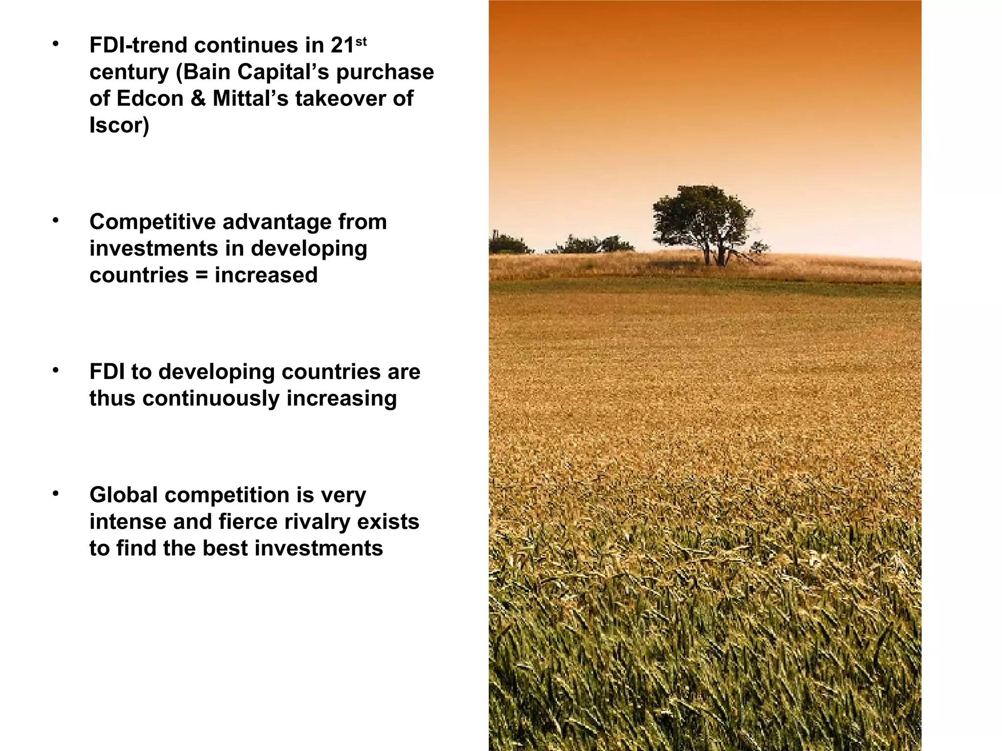 Foreign Direct Investment in Developing Countries | PPT