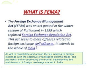 Foreign exchange-management-act-1999 | PPT