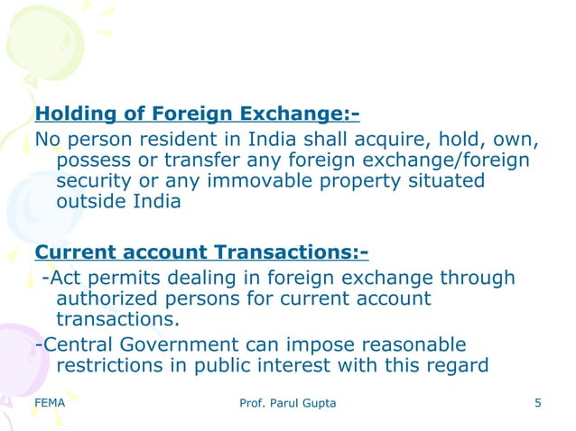 Foreign exchange-management-act-1999 | PPT