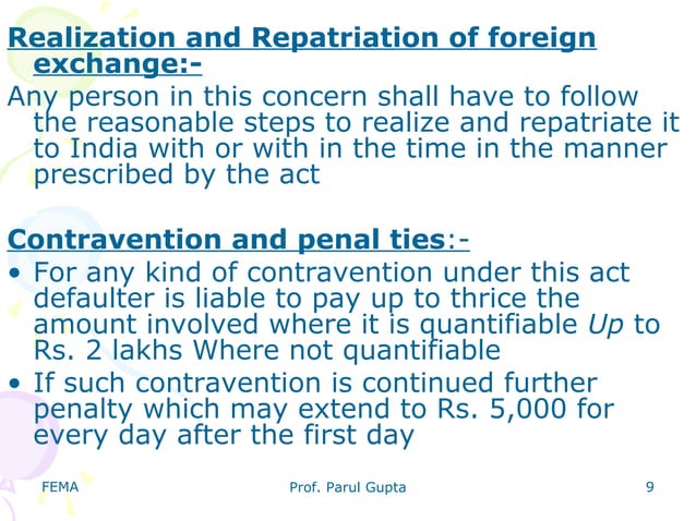 Foreign exchange-management-act-1999 | PPT