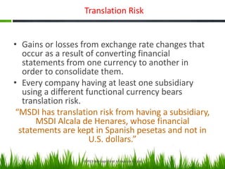 Foreign exchange risk | PPSX