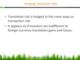 Foreign exchange risk | PPSX