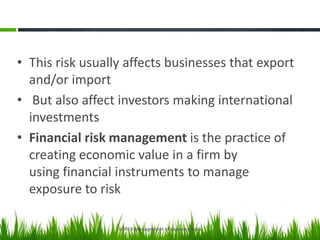 Foreign exchange risk | PPSX