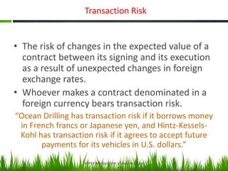 Foreign exchange risk | PPSX