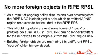 Foreign Objects in RIPE IRR | PPT