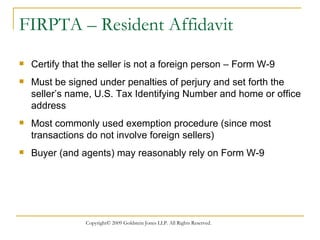 Foreign Persons Owning U.S. Real Estate | PPT | Business Accounting ...