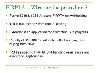 Foreign Persons Owning U.S. Real Estate | PPT | Business Accounting ...