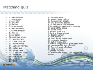 Foreign Phrases that are commonly used in the English language | PPT