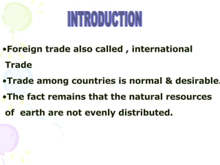 Foreign Trade | PPT