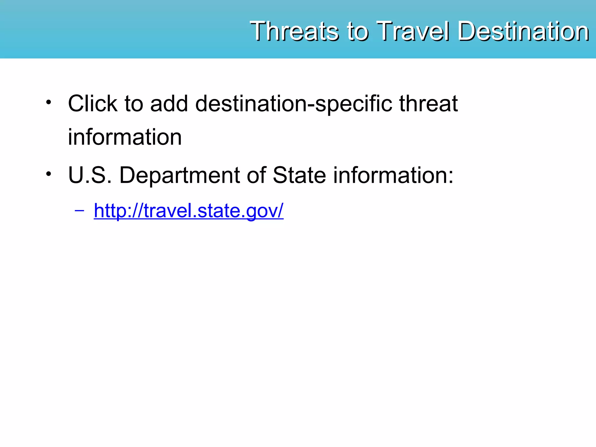 Foreign travel-brief-template | PPT