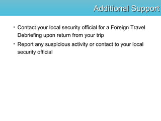 Foreign travel-brief-template | PPT