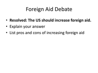 Foreign aid | PPT
