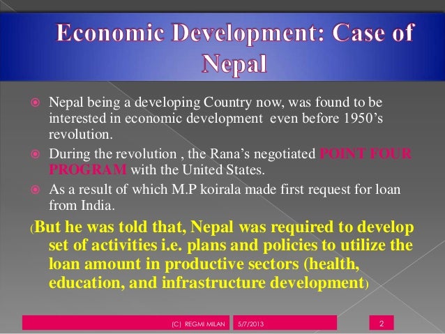 Insights in Economic Development Of Nepal & Early United States Assis…