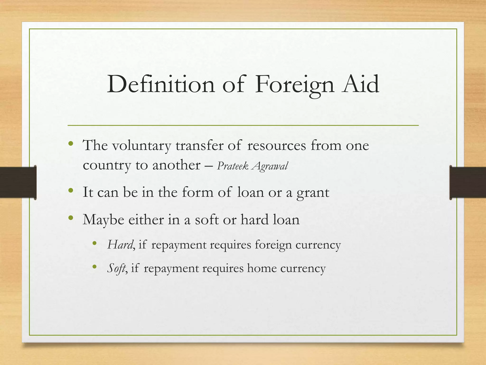 Foreign aid | PPSX