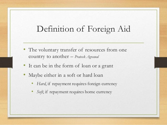 Foreign aid
