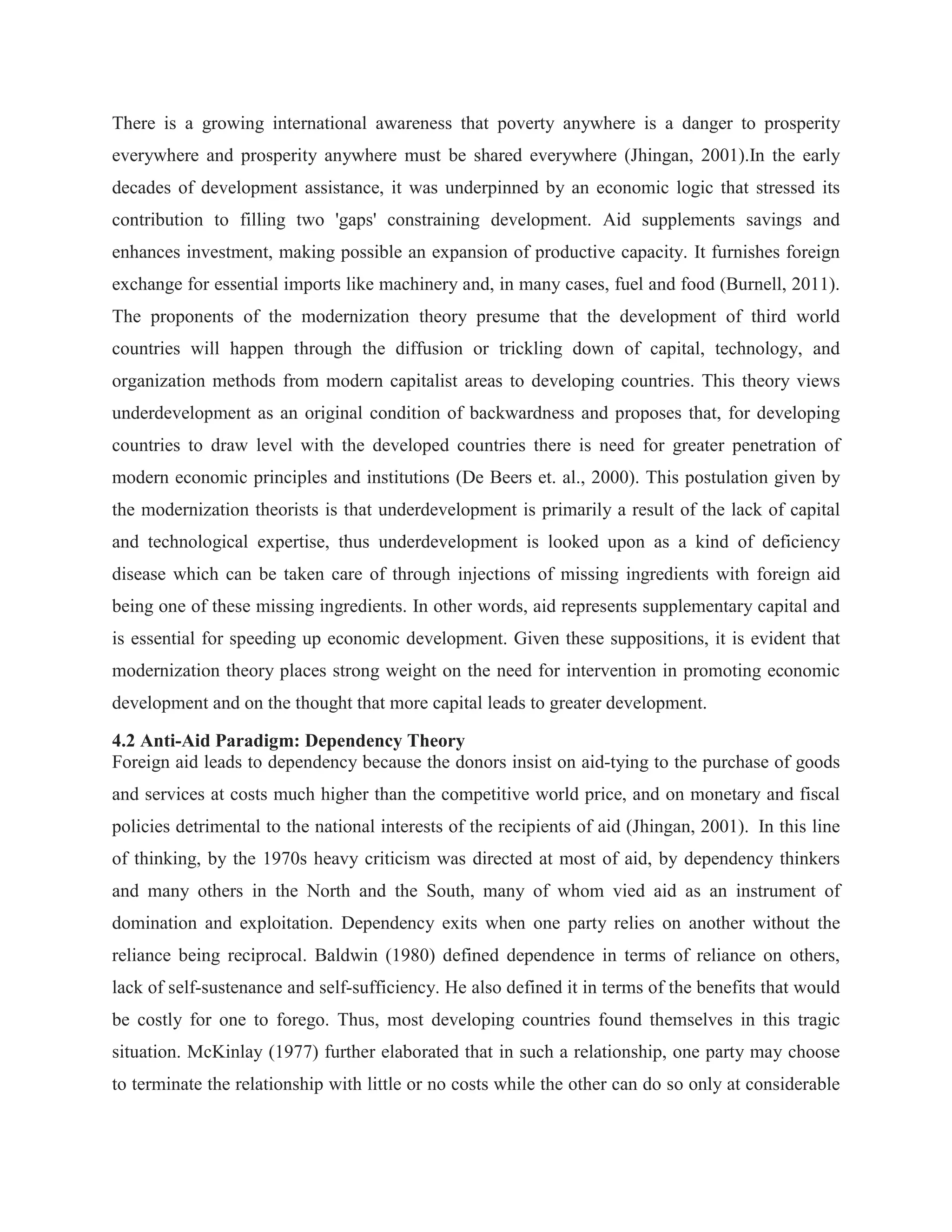 Foreign aid dependency in third world countries its pros and cons | PDF