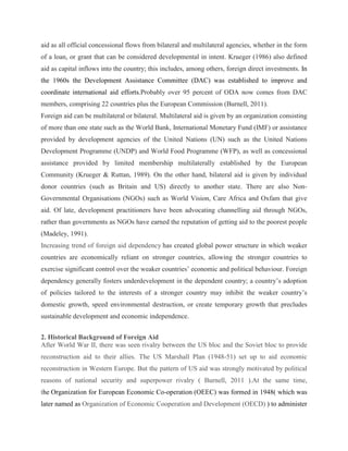 Foreign aid dependency in third world countries its pros and cons | PDF