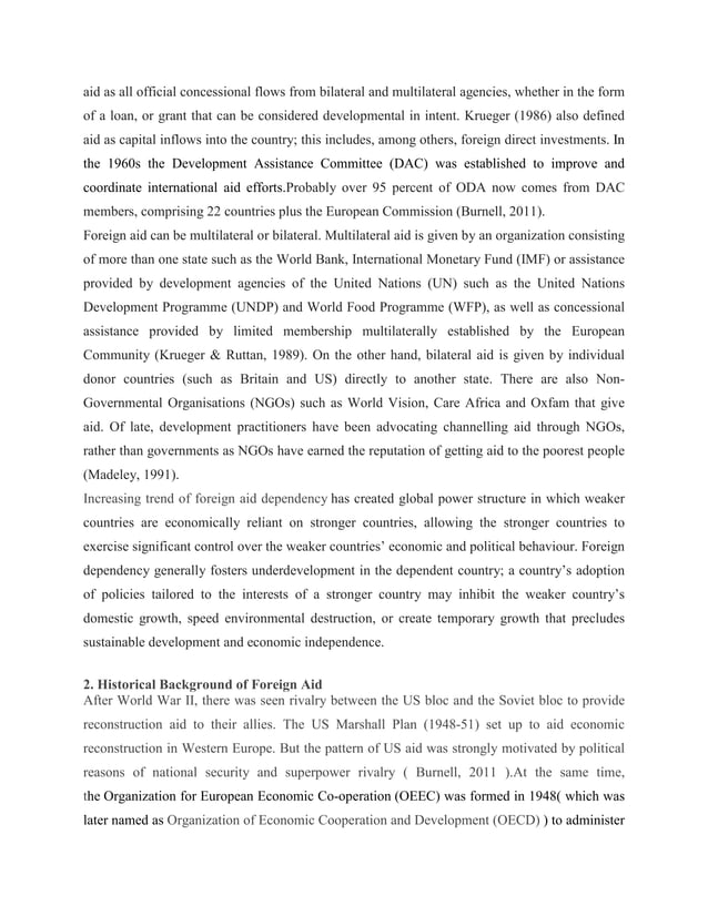 Foreign aid dependency in third world countries its pros and cons | PDF