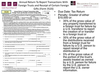 Reporting Requirements for US Citizens with Foreign Assets | PPT