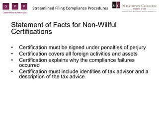 Reporting Requirements for US Citizens with Foreign Assets | PPT