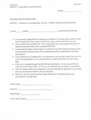 Foreign bank account allotments | PDF | Consumer Banking | Personal Finance