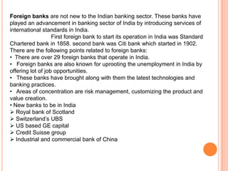 Foreign banks in india | PPTX