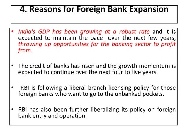 Foreign Banks in India | PPTX