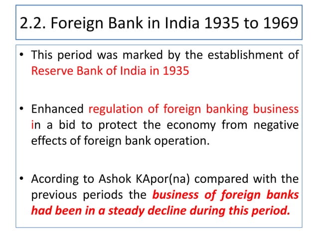 Foreign Banks in India | PPTX