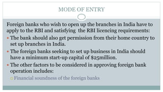 Foreign banks in india | PPTX