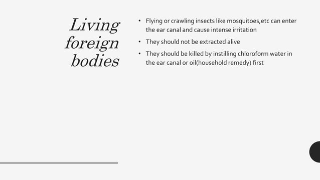 Foreign bodies in ear and other topics | PPTX | Ear, Nose and Throat ...