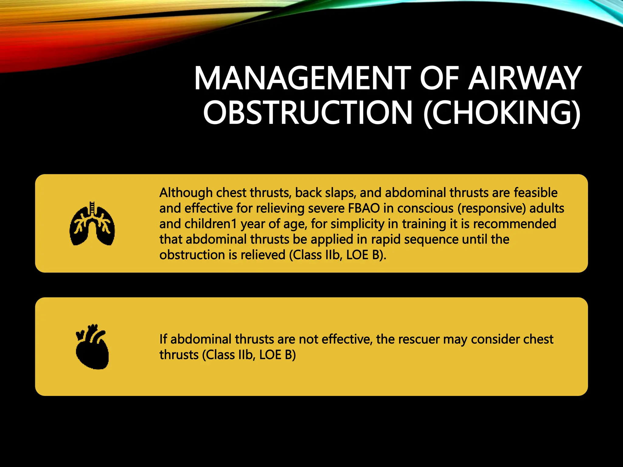 FOREIGN BODY AIRWAY OBSTRUCTION (CHOKING) | PPTX