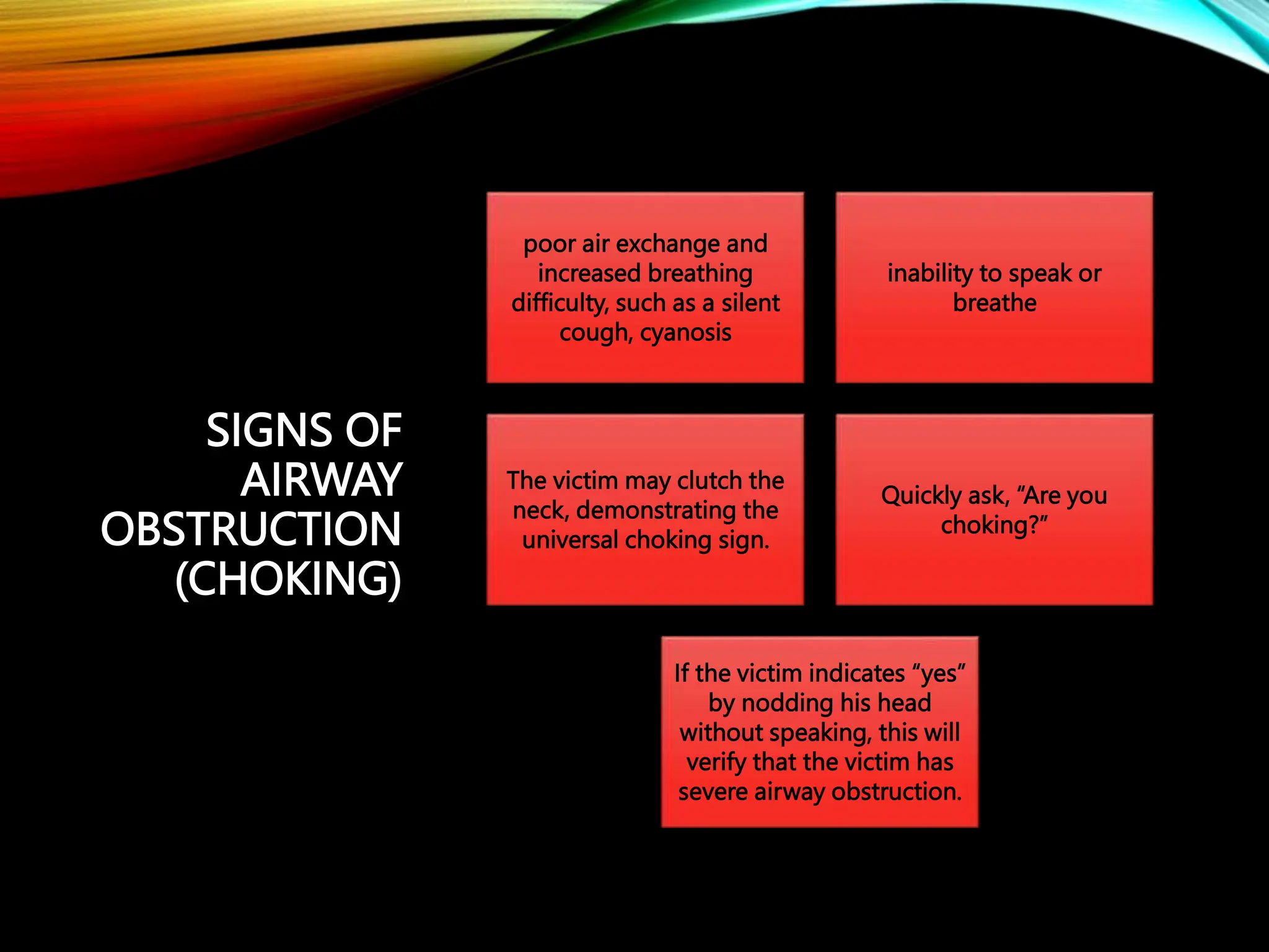 FOREIGN BODY AIRWAY OBSTRUCTION (CHOKING) | PPTX